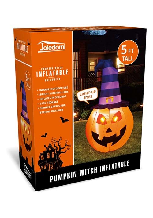 5FT Inflatable Pumpkin Witch Halloween Decoration | Halloween Inflatables