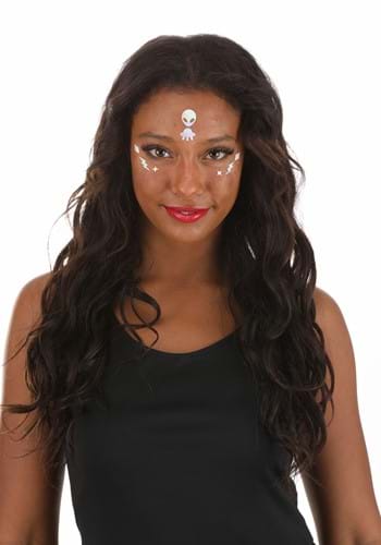 Space Alien Rainbow Chrome Holographic Face Decals