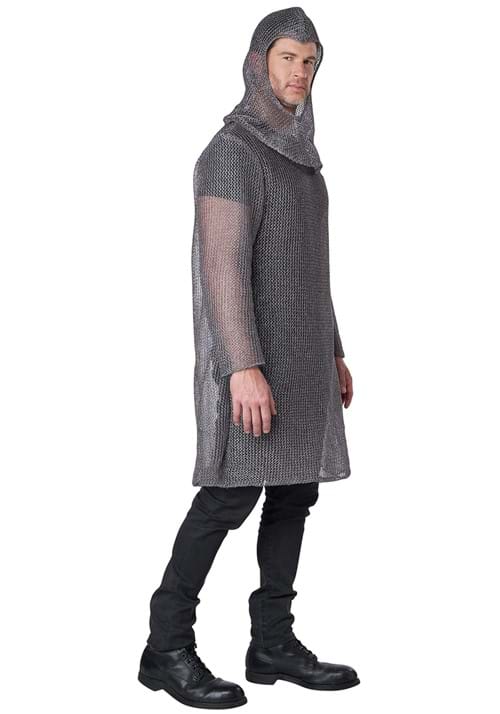 Adult Metallic Knit Chainmail Tunic & Cowl Costume