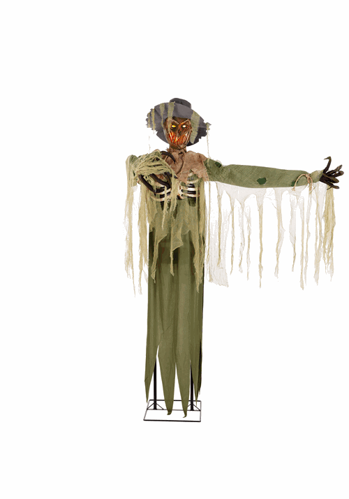 6.5FT Animated Swiping Scarecrow Decoration - Tekky | Halloween ...