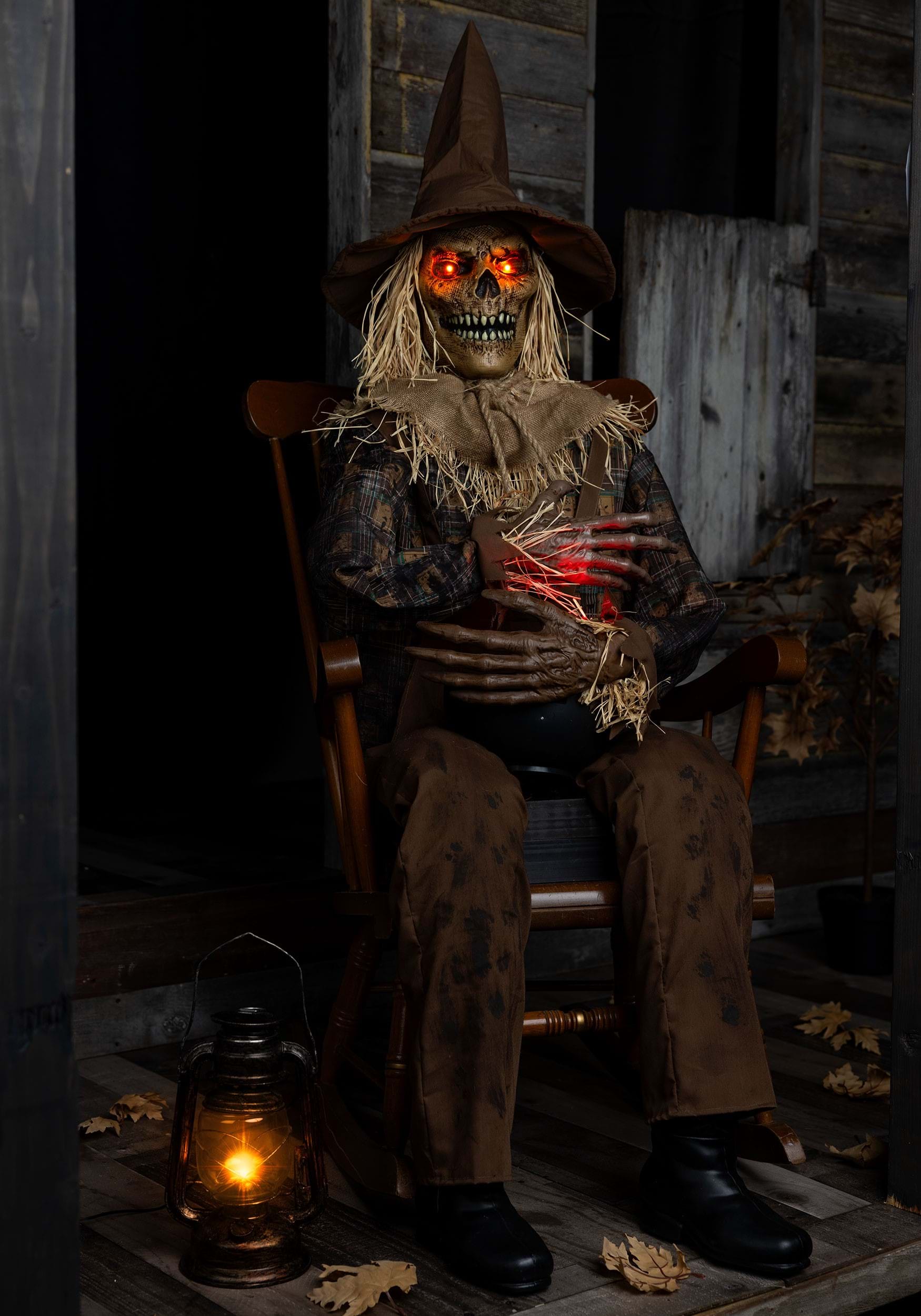 4.8FT Animatronic Swiping Scully the Seated Scarecrow Decoration -Tekky ...